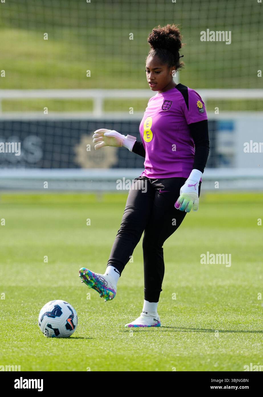 England's Khiara Keating during a training session at St George's Park ...