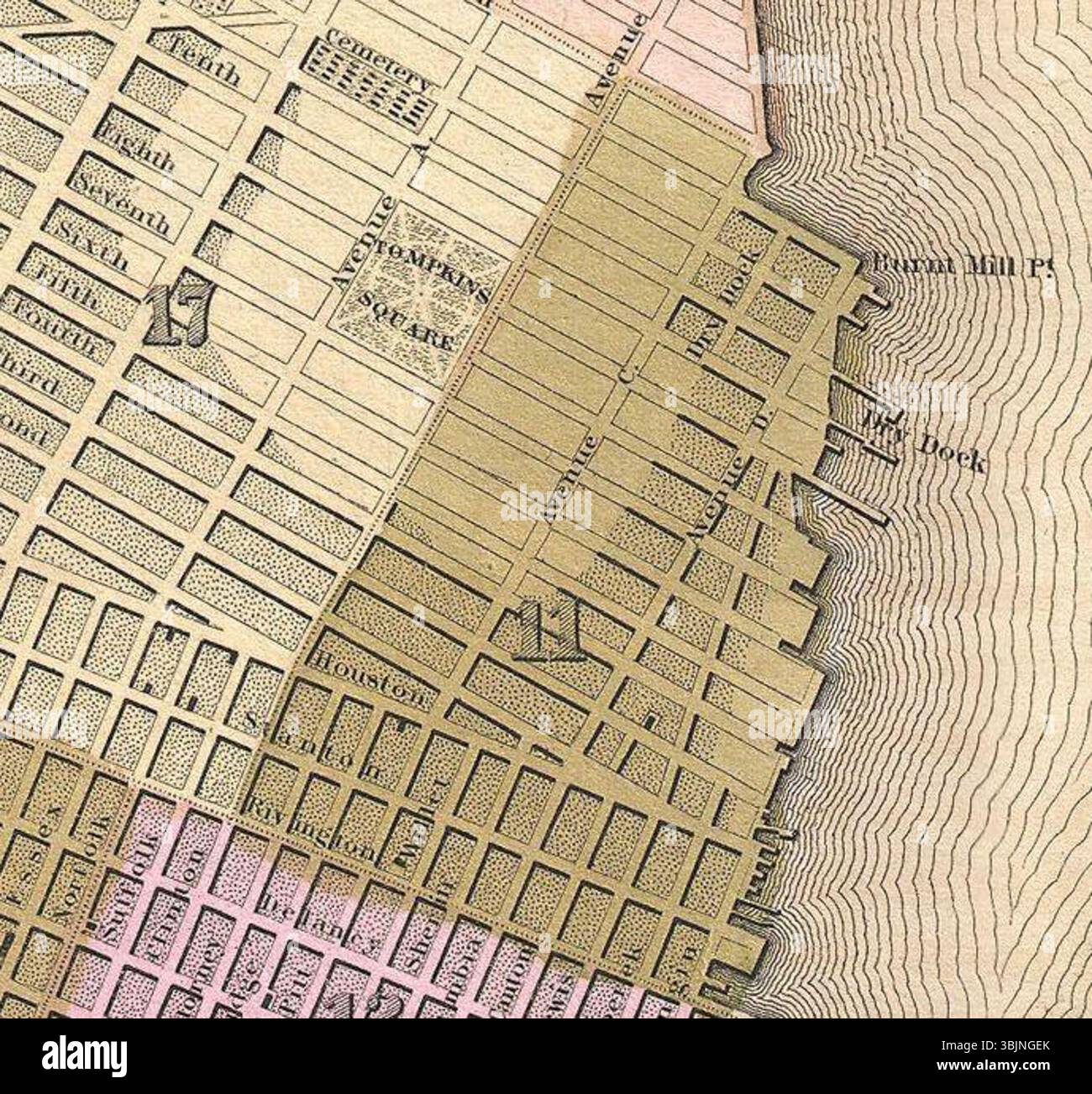 The 1839 Bradford map of New York City is an important historical ...