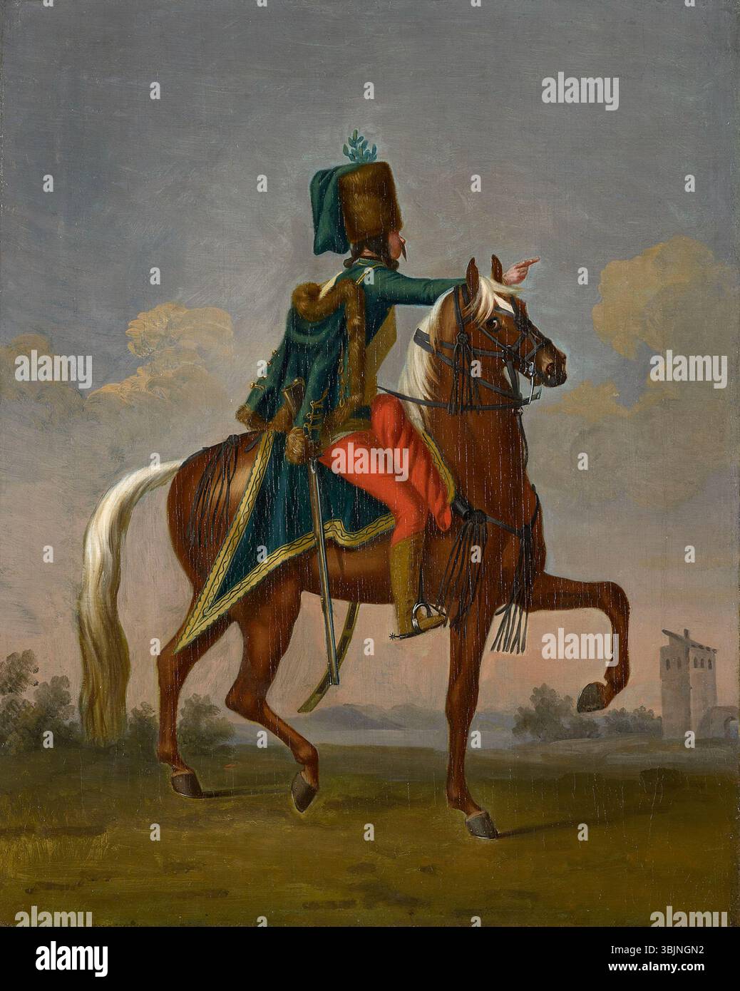 David Morier’s circa 1748 oil painting depicts a private from the ...