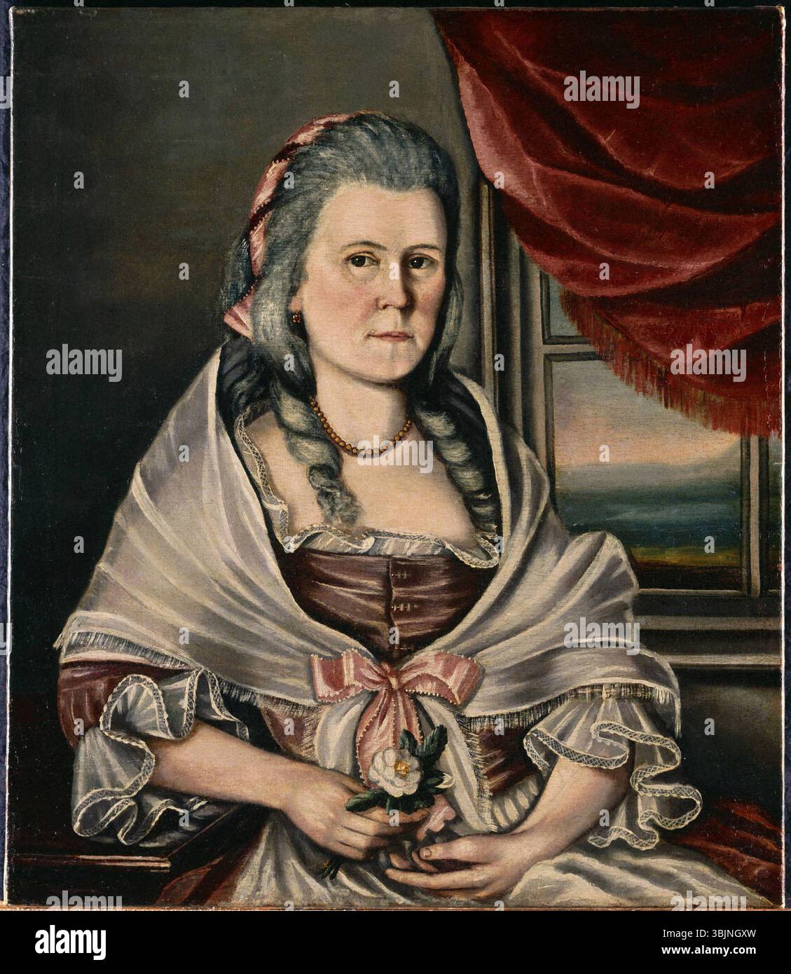 Sarah E. Perkins' 'Colonial Dame' (circa 1790) is an oil painting ...