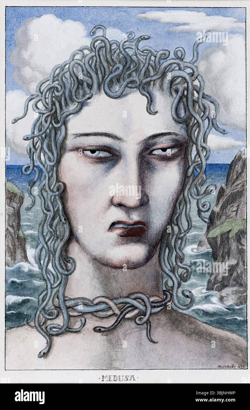 Rex Whistler’s 'Medusa' (1926) is an ink and watercolour painting. The ...