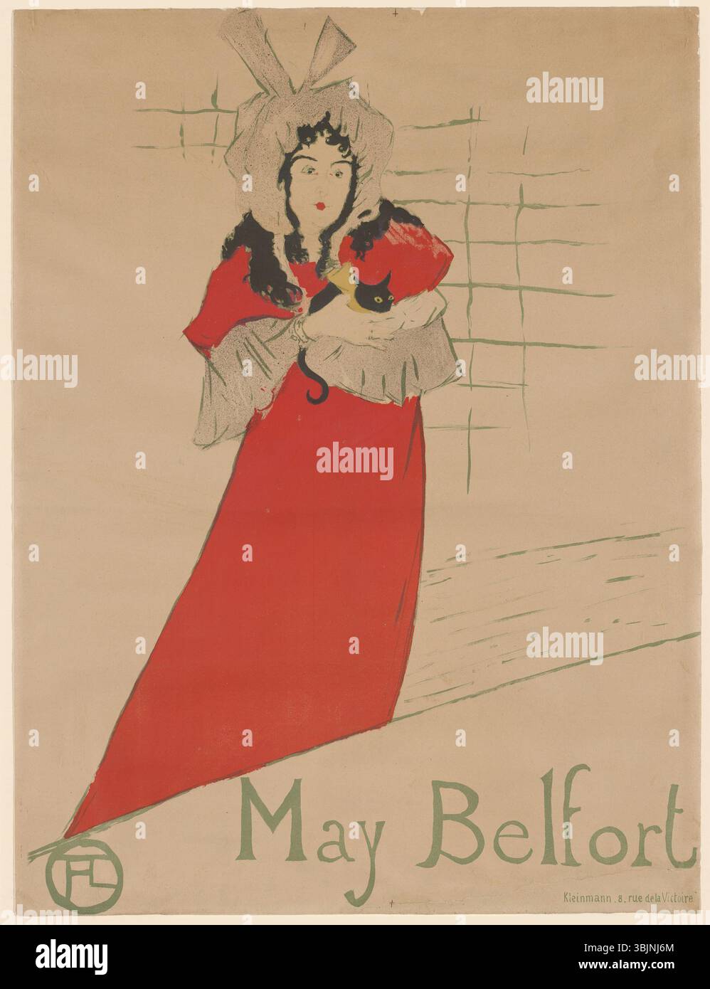 This 1895 color lithograph by Henri de Toulouse-Lautrec portrays the ...