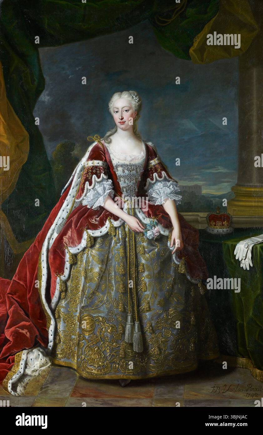 Jean-Baptiste van Loo's 1742 portrait of Augusta, Princess of Wales ...