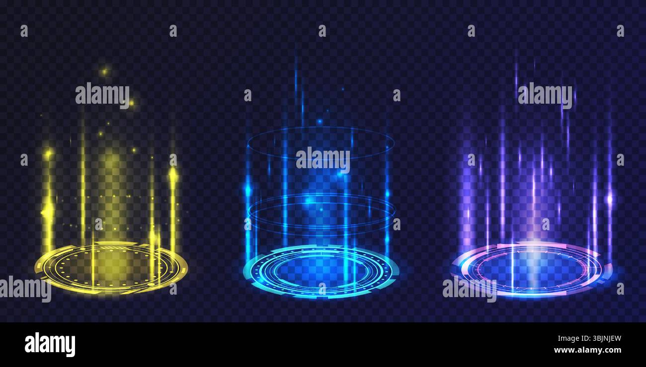 Teleport portal vector magic circle hi-res stock photography and images ...
