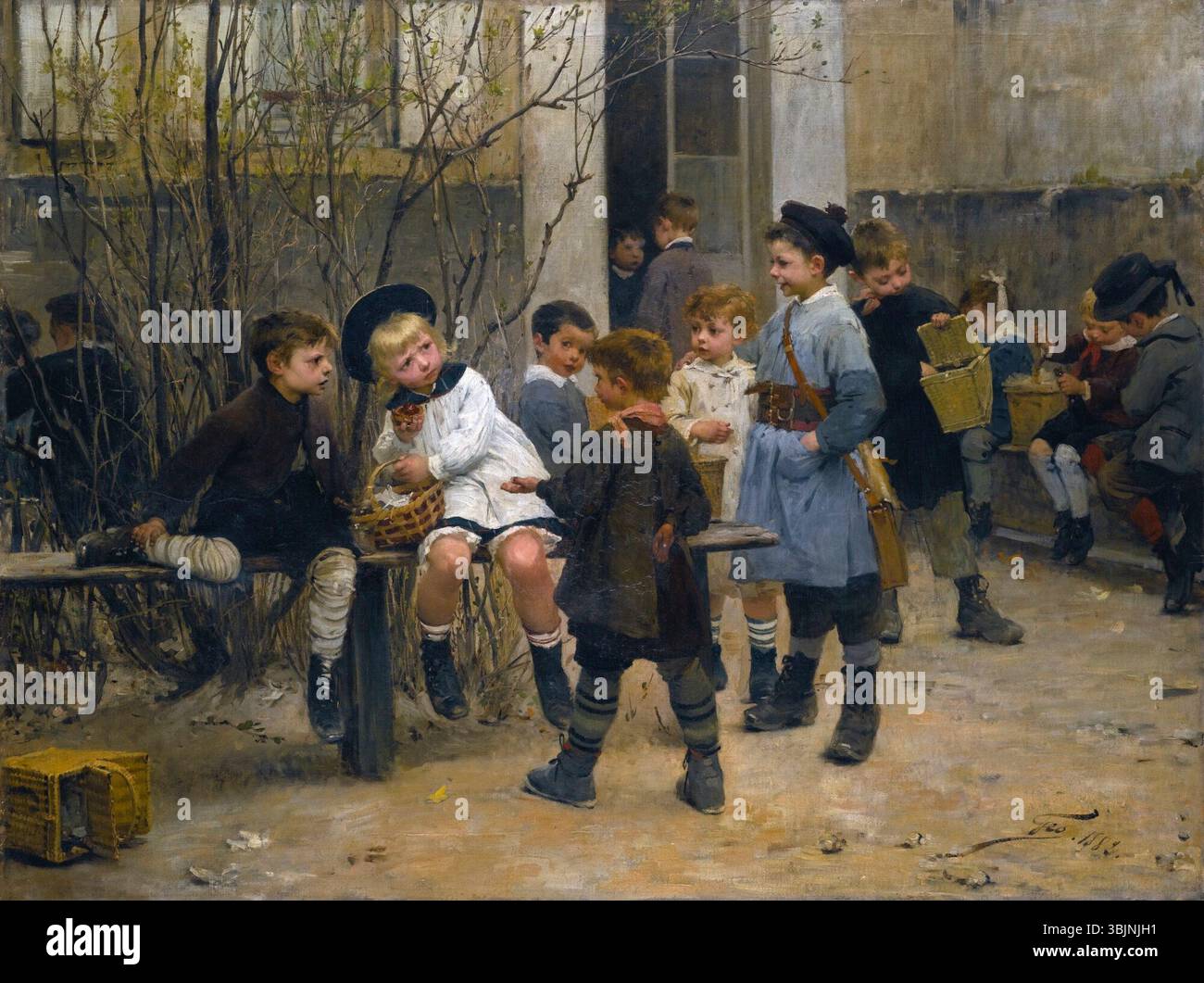 'L'heure du goûter' (Snack Time) by Jean Geoffroy (1882) captures a ...