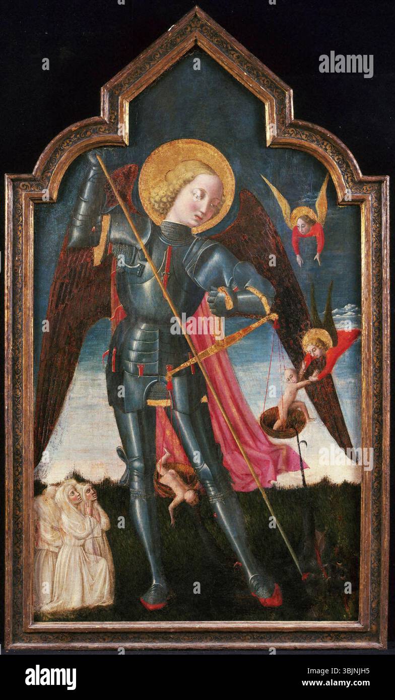 Niccolò di Liberatore’s painting 'Saint Michael Weighing Souls' from ...