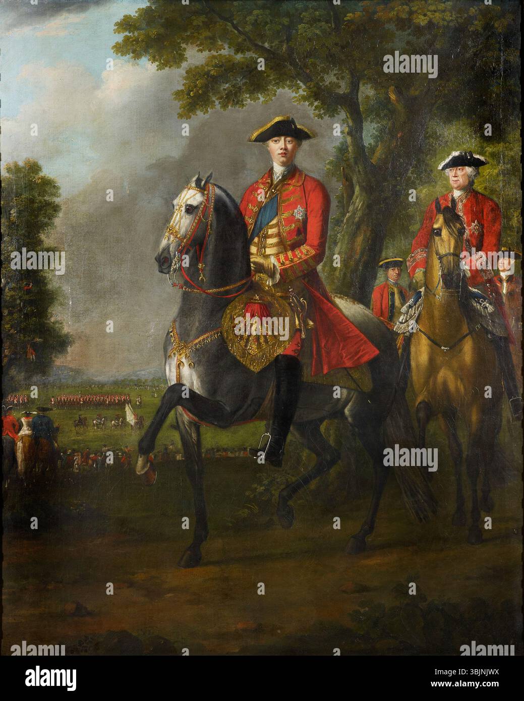 David Morier’s circa 1765 painting of George III of Great Britain ...