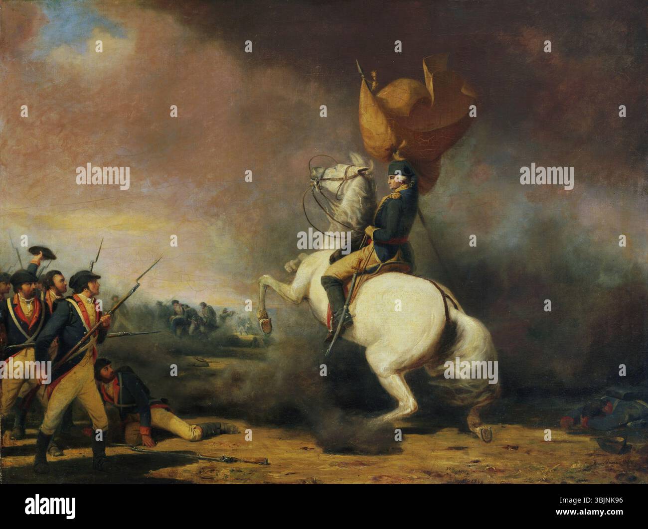 William T. Ranney's 'Washington Rallying the Americans at the Battle of ...