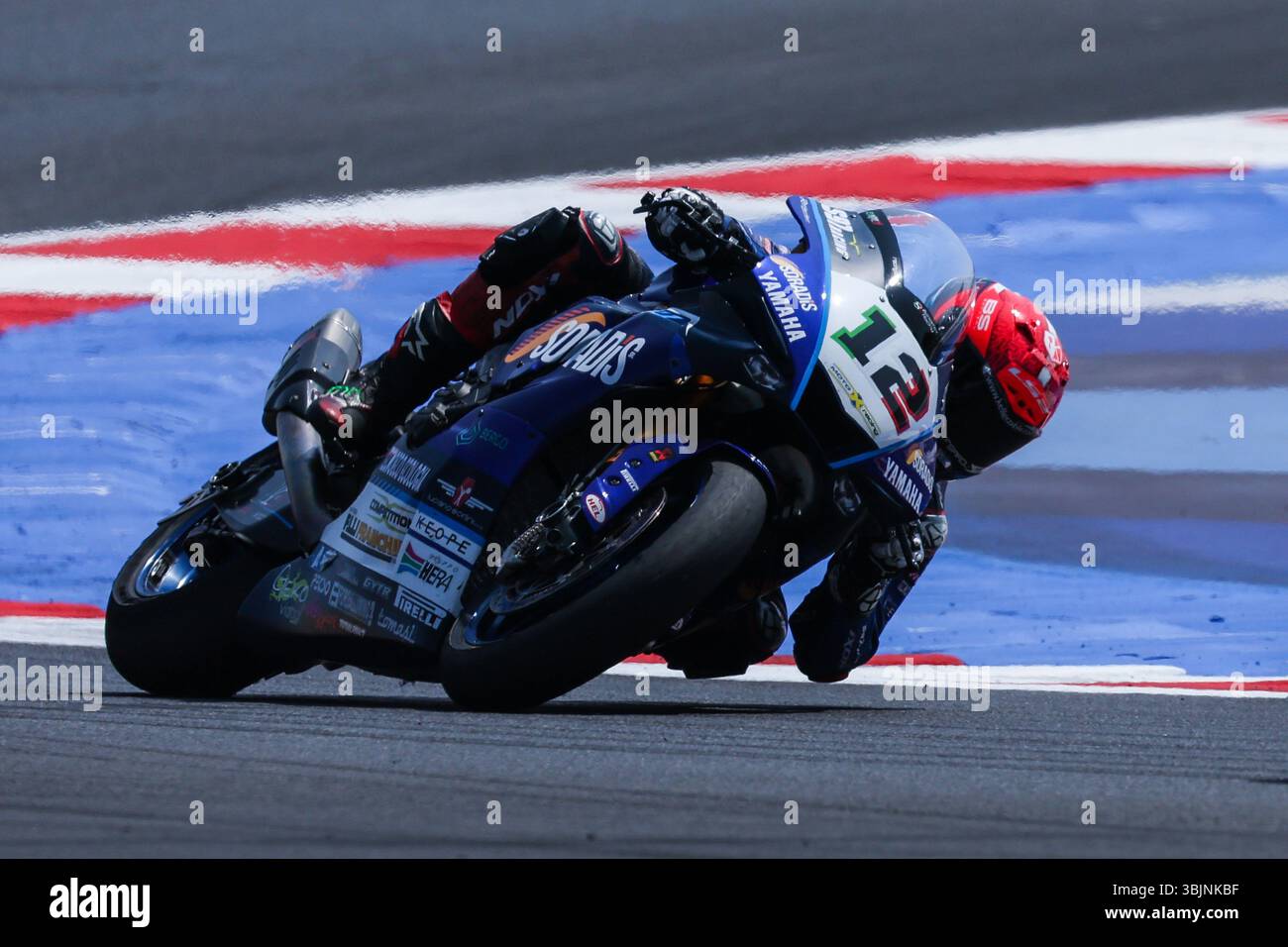 Michael Rinaldi of Yamaha MotoxRacing WorldSBK Team with Yamaha YZF R1 ...