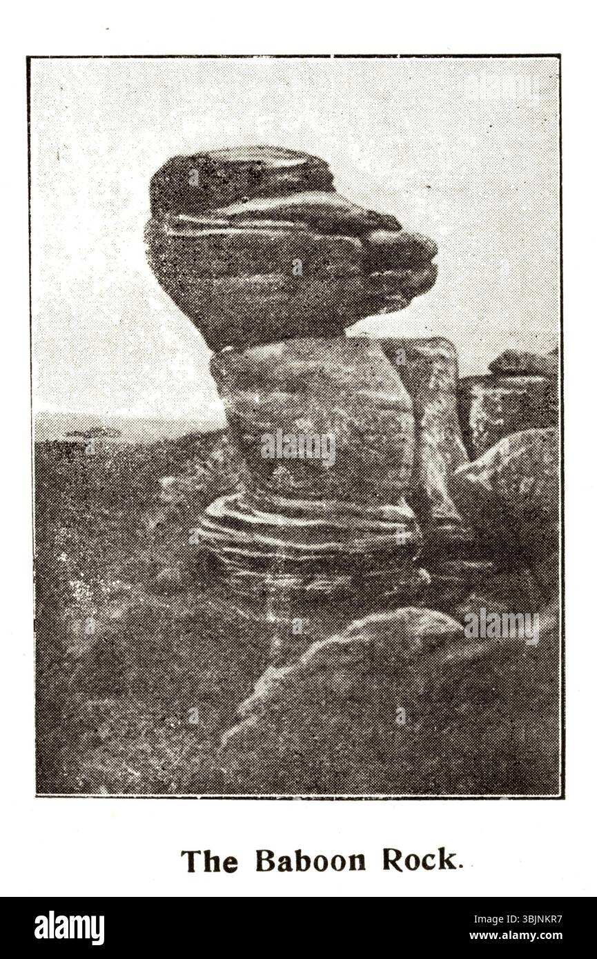 Image from the circa 1920 guidebook for Brimham Rocks, showing the ...