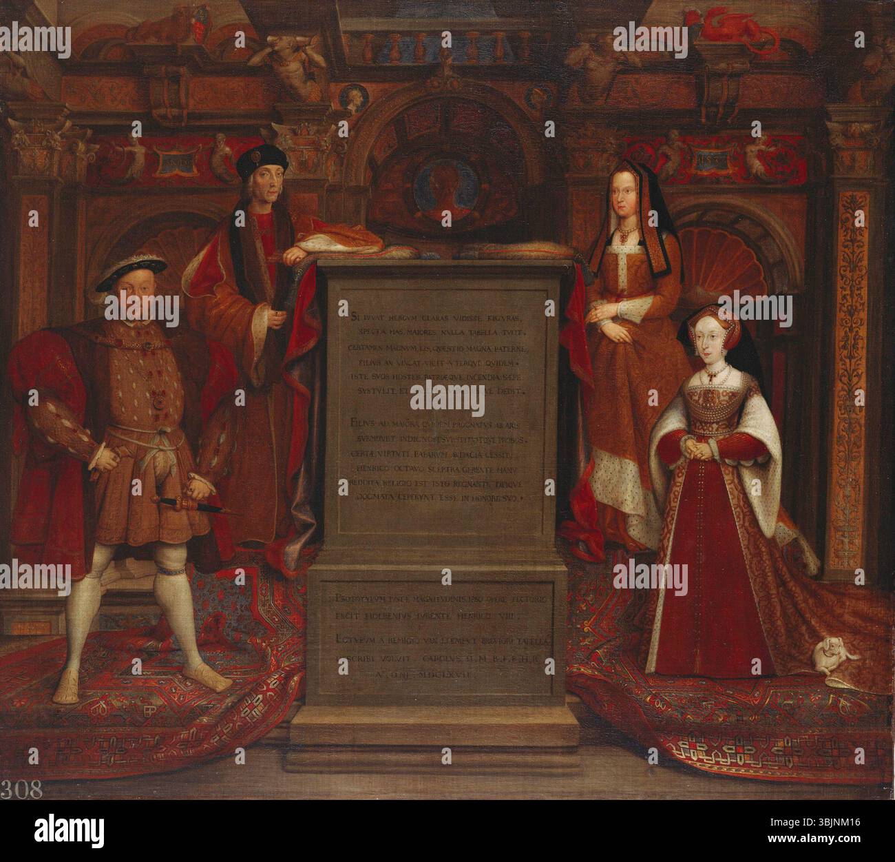 Remigius van Leemput’s painting (1667) depicts the Tudor family: Henry ...