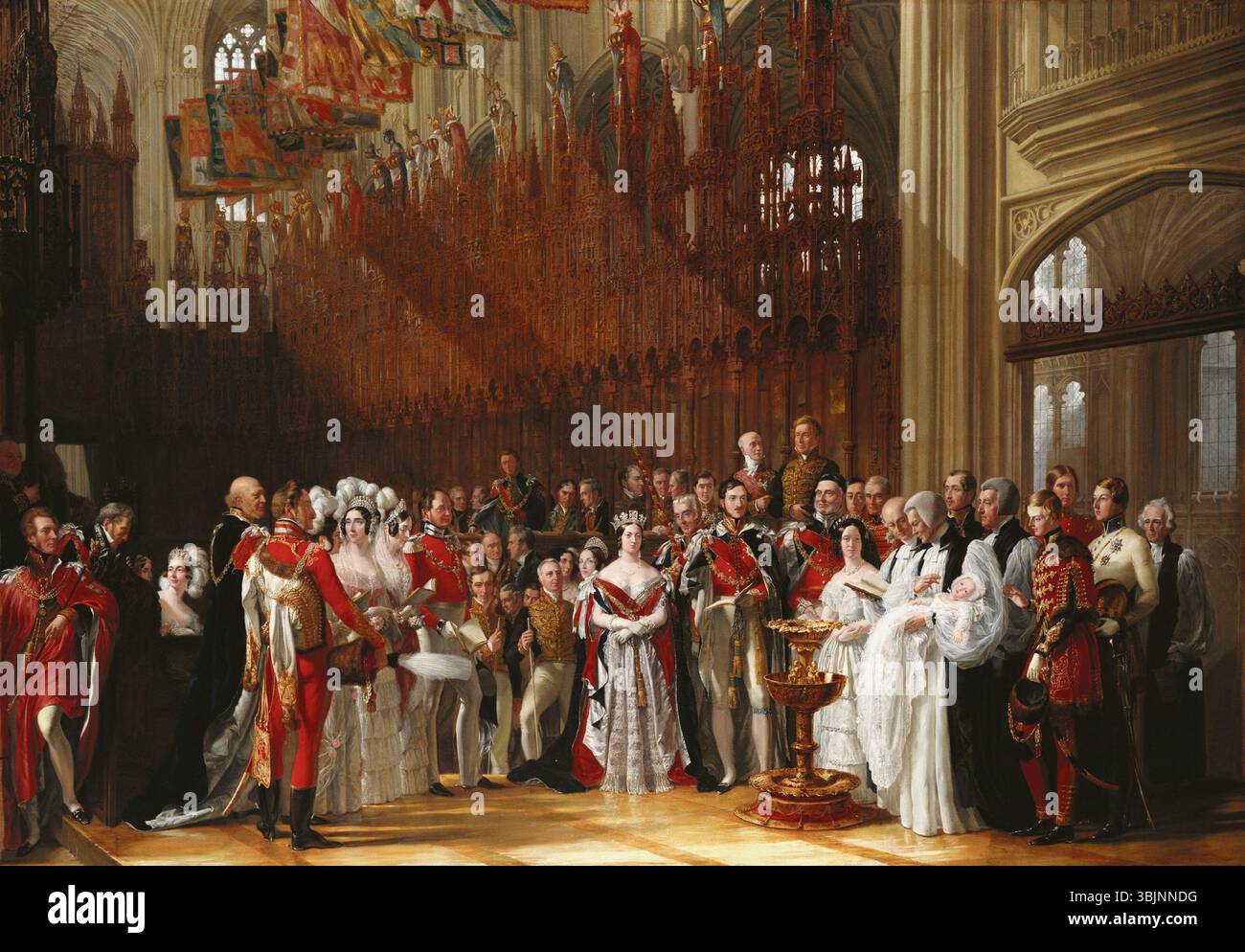 This painting by Sir George Hayter captures the christening ceremony of ...