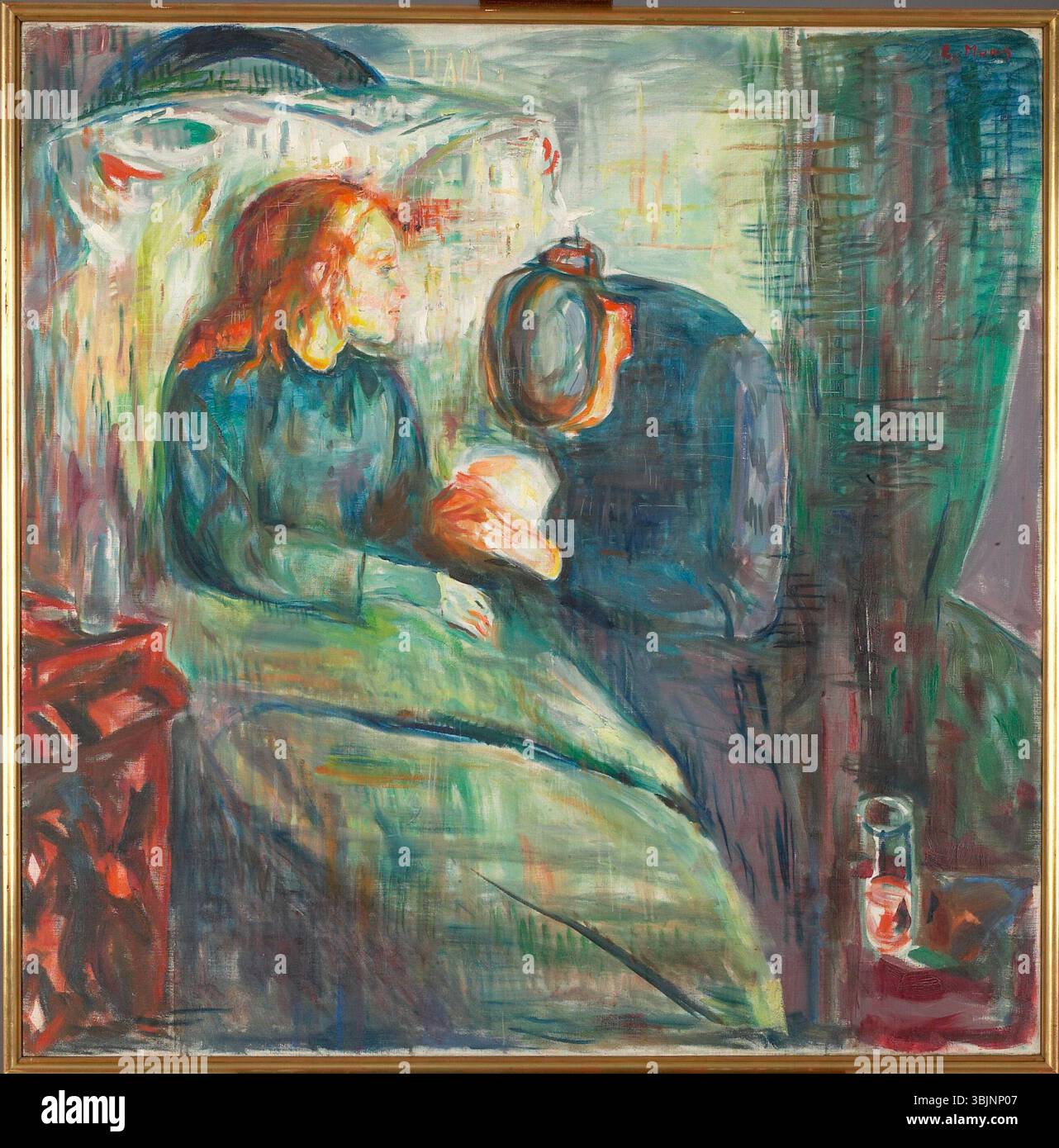 'The Sick Child' by Edvard Munch, painted in 1925, portrays a child ...