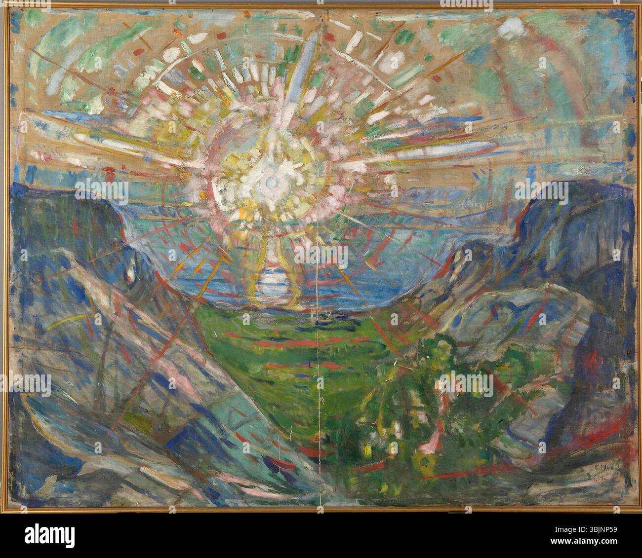 *The Sun* (1910–1913) by Edvard Munch presents a dynamic interpretation ...
