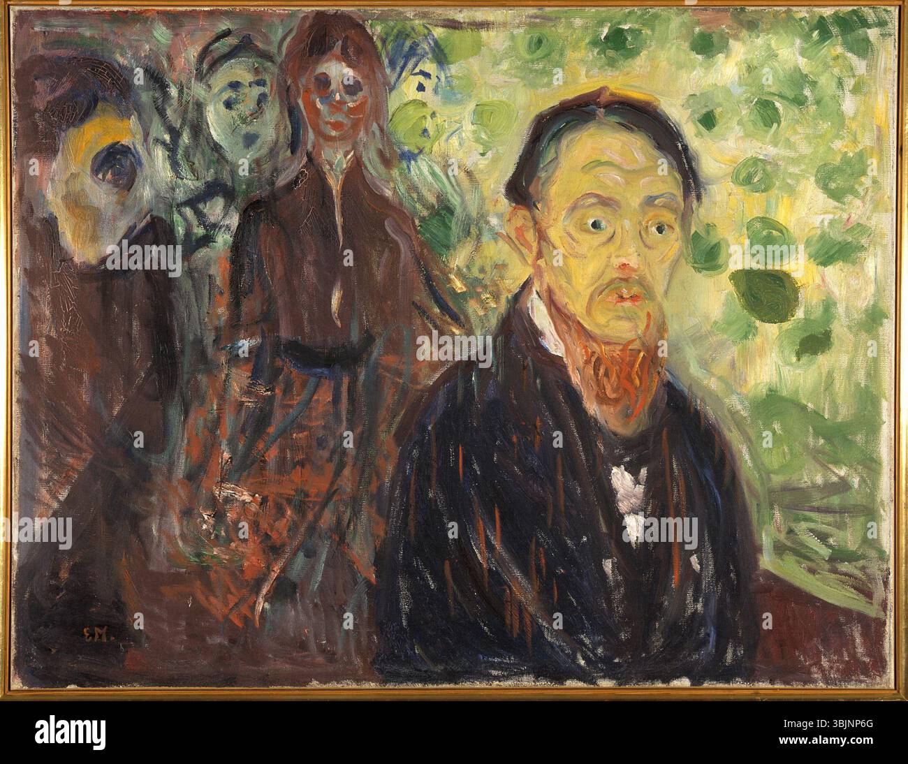 Edvard Munch's 'Taken by Surprise' (1907) depicts a tense moment where ...