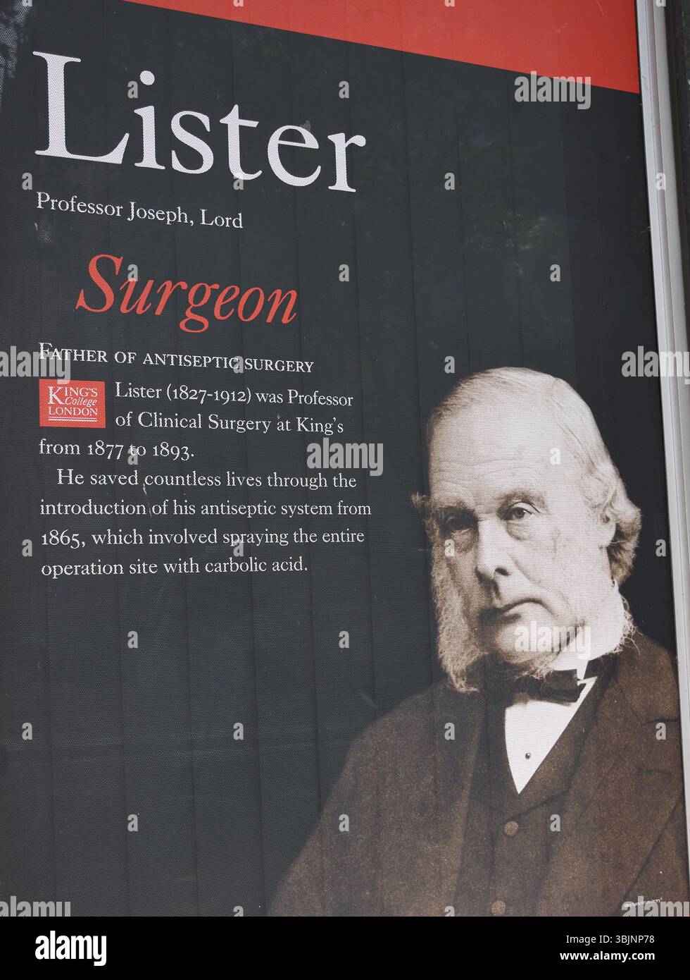 Photo of professor Joseph Lister (1st Baron Lister), Kingsway, Camden ...