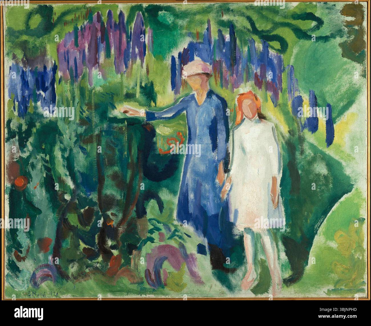'Mother and Daughter in the Garden' (1920) by Edvard Munch is an oil ...