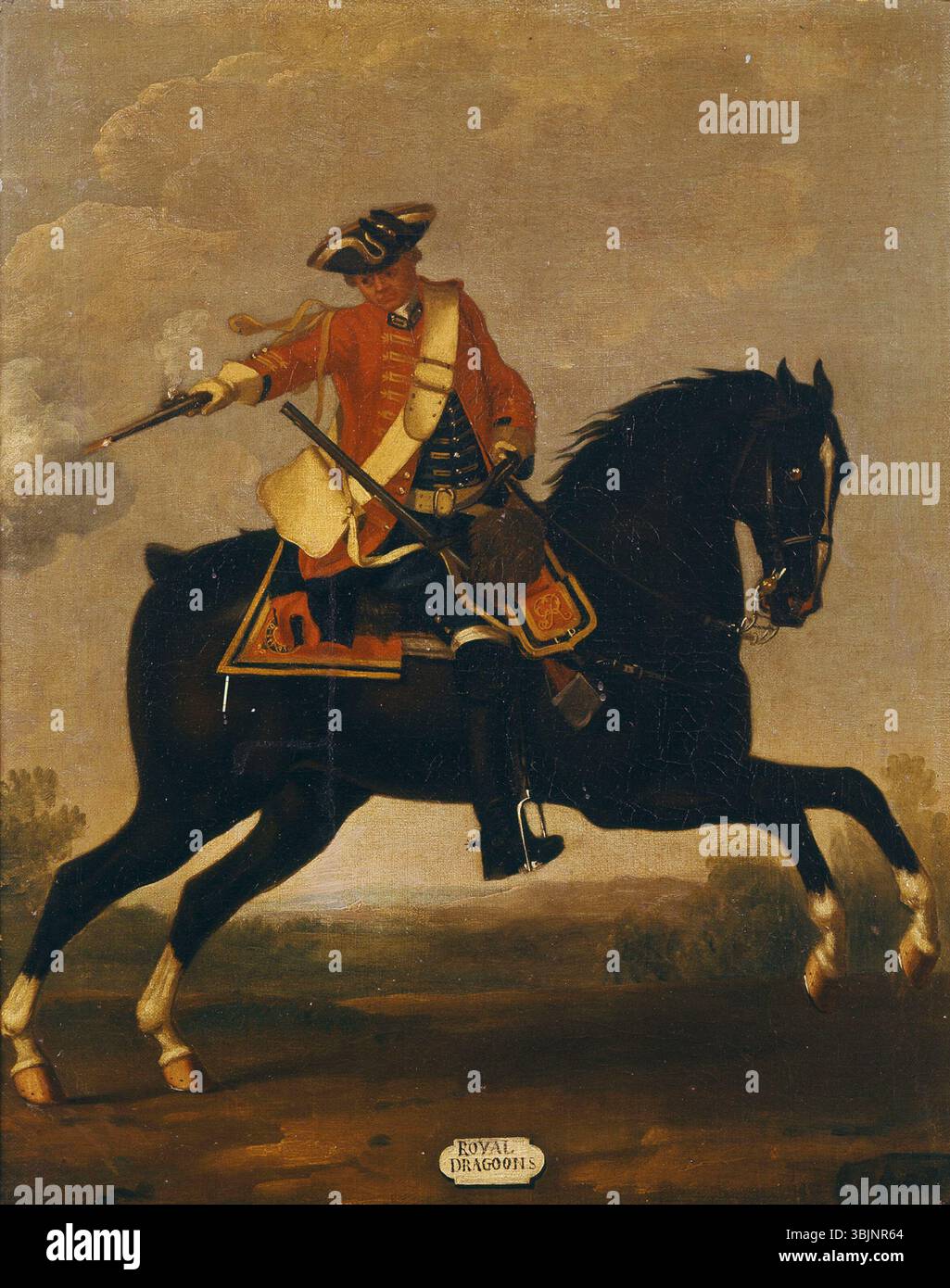 David Morier’s 1751 oil on canvas 'Private, 1st Royal Dragoons ...