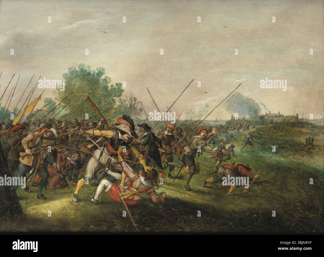 Sebastiaen Vrancx's 17th-century painting depicts foot soldiers engaged ...