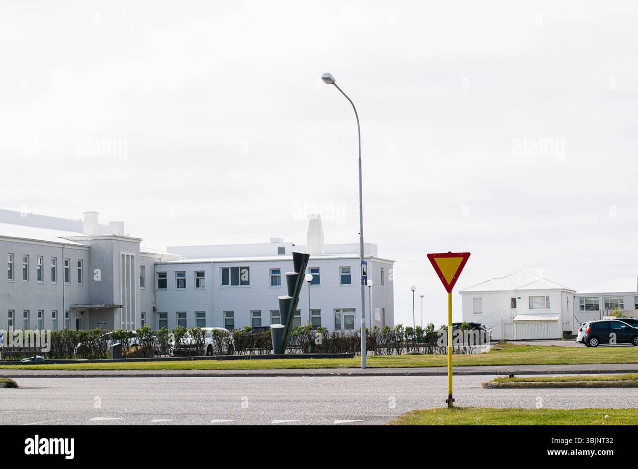Akranes, Iceland - June 15, 2025: A view of a suburban street featuring ...