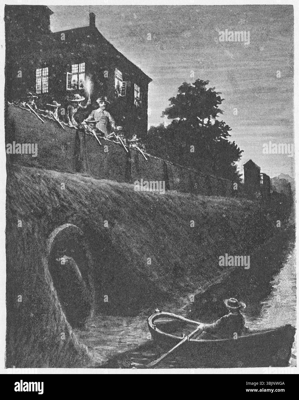 Illustration by Poul Steffensen from 1909, depicting a scene from the ...
