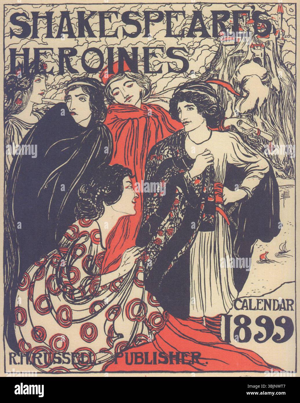 Pamela Colman Smith's 1899 illustrated poster for the *Shakespeare's ...