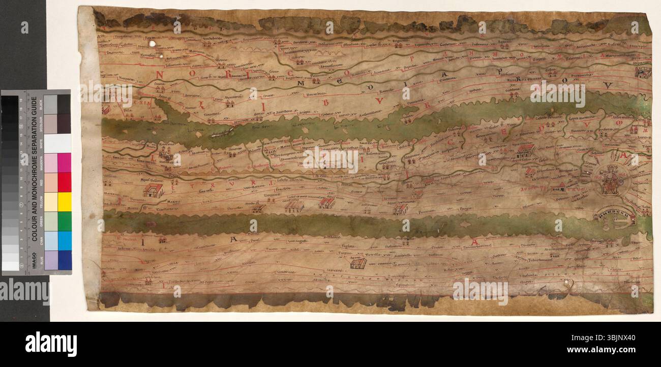 The Tabula Peutingeriana is a 12th-century Roman road map attributed to ...