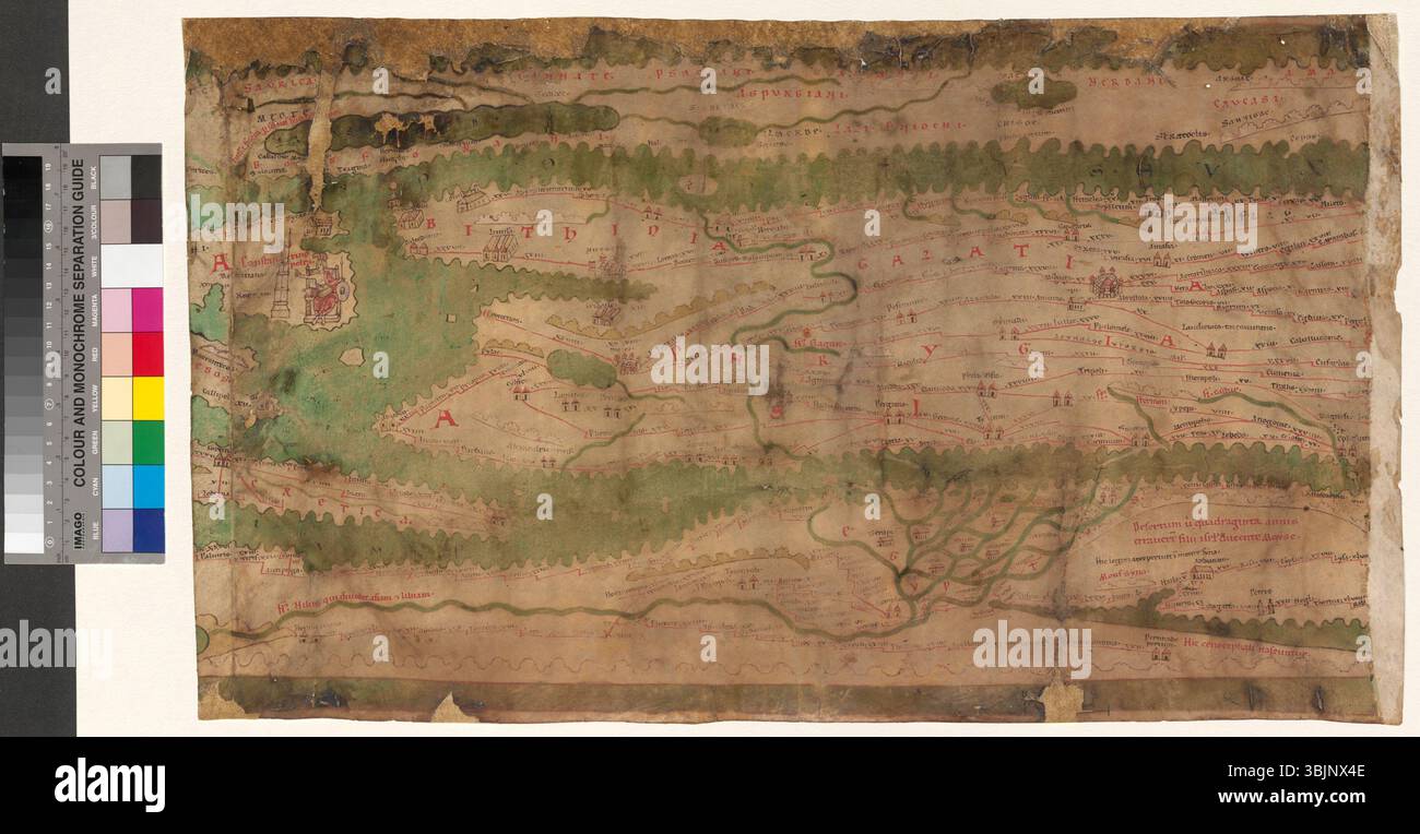 Konrad Peutinger’s Tabula Peutingeriana, a 12th-century map at the ...