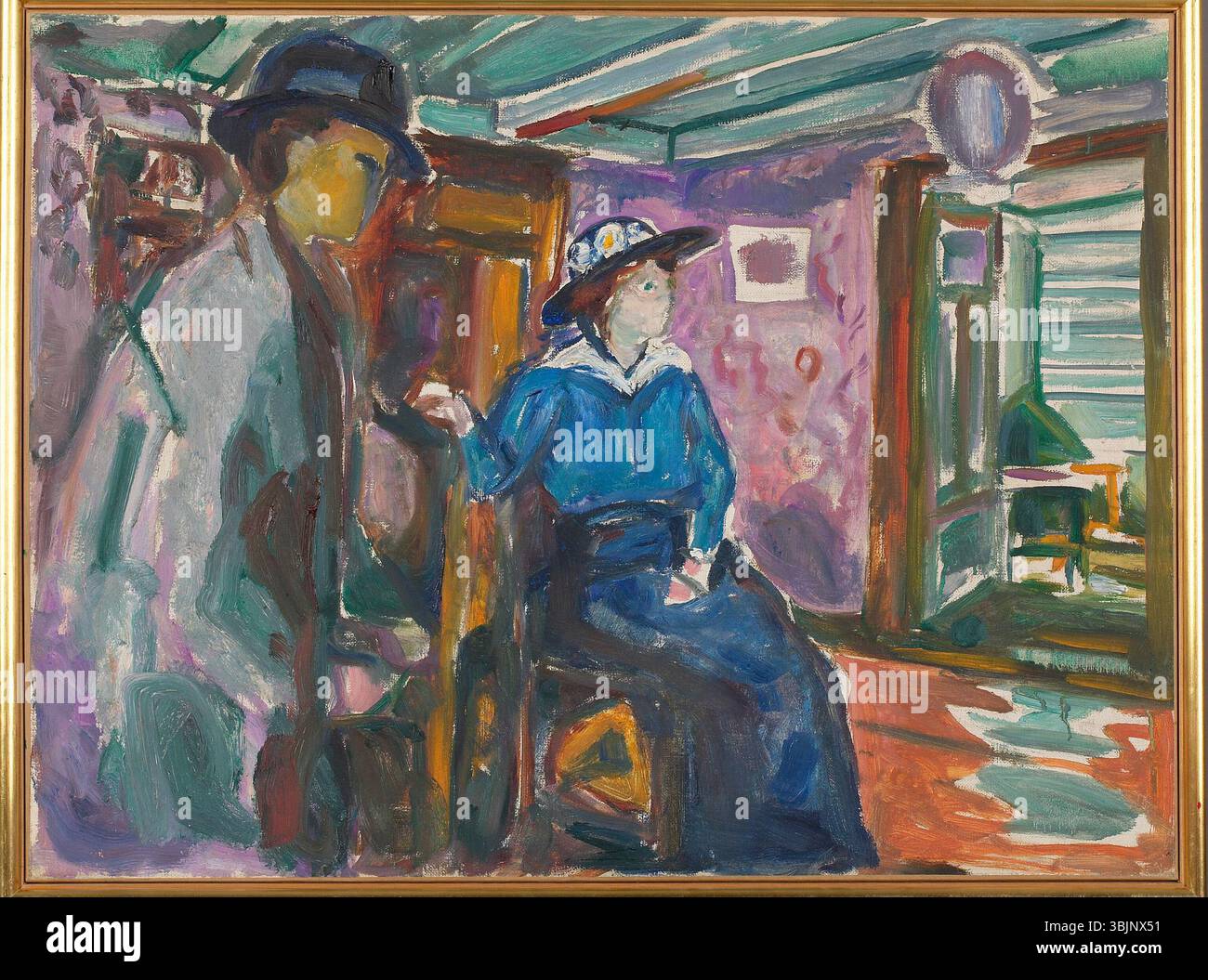 ‘Man and Woman’ by Edvard Munch (1863–1944) is a painting from 1913 ...