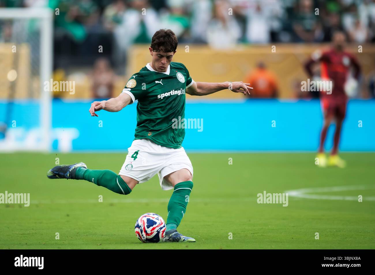 New Jersey, USA. 15th June, 2025.Agustin Giay of SE Palmeiras kicks the ball during the FIFA ...