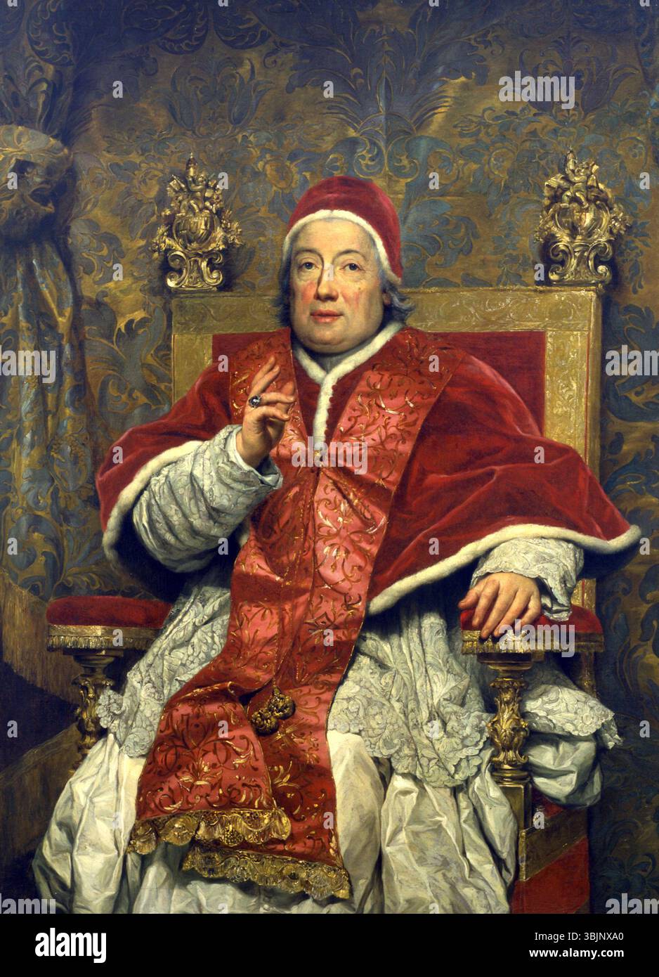 'Portrait of Pope Clement XIII' by Anton Raphael Mengs (1758) is an oil ...