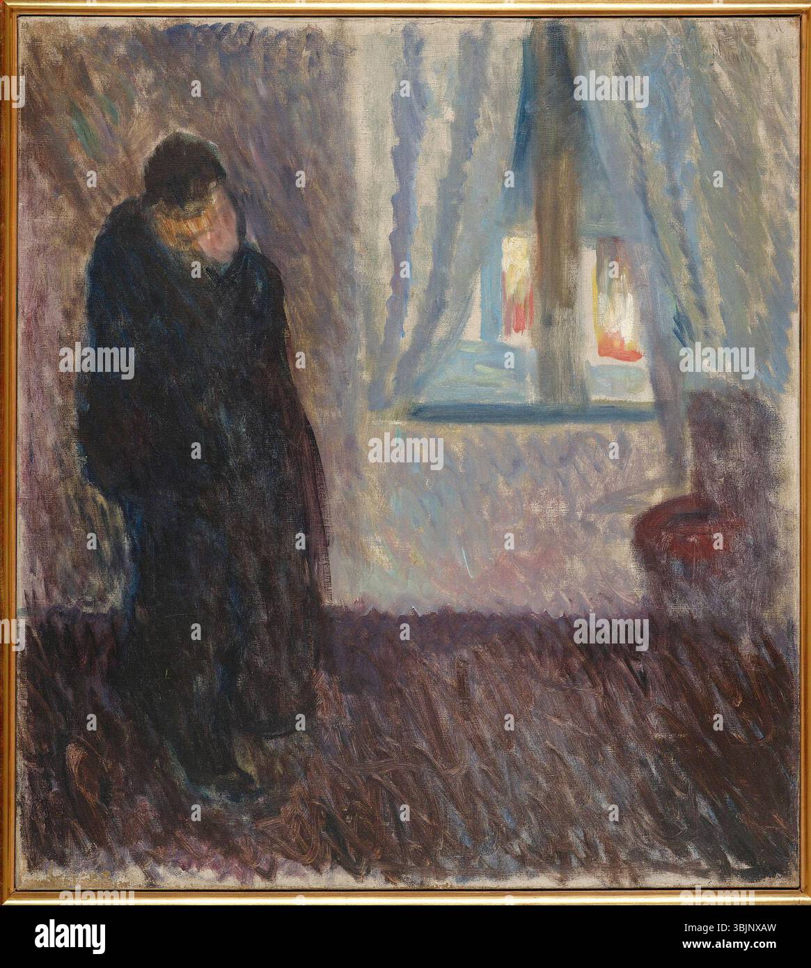 Edvard Munch's "Kiss by the Window" (1891) is an oil on canvas that ...