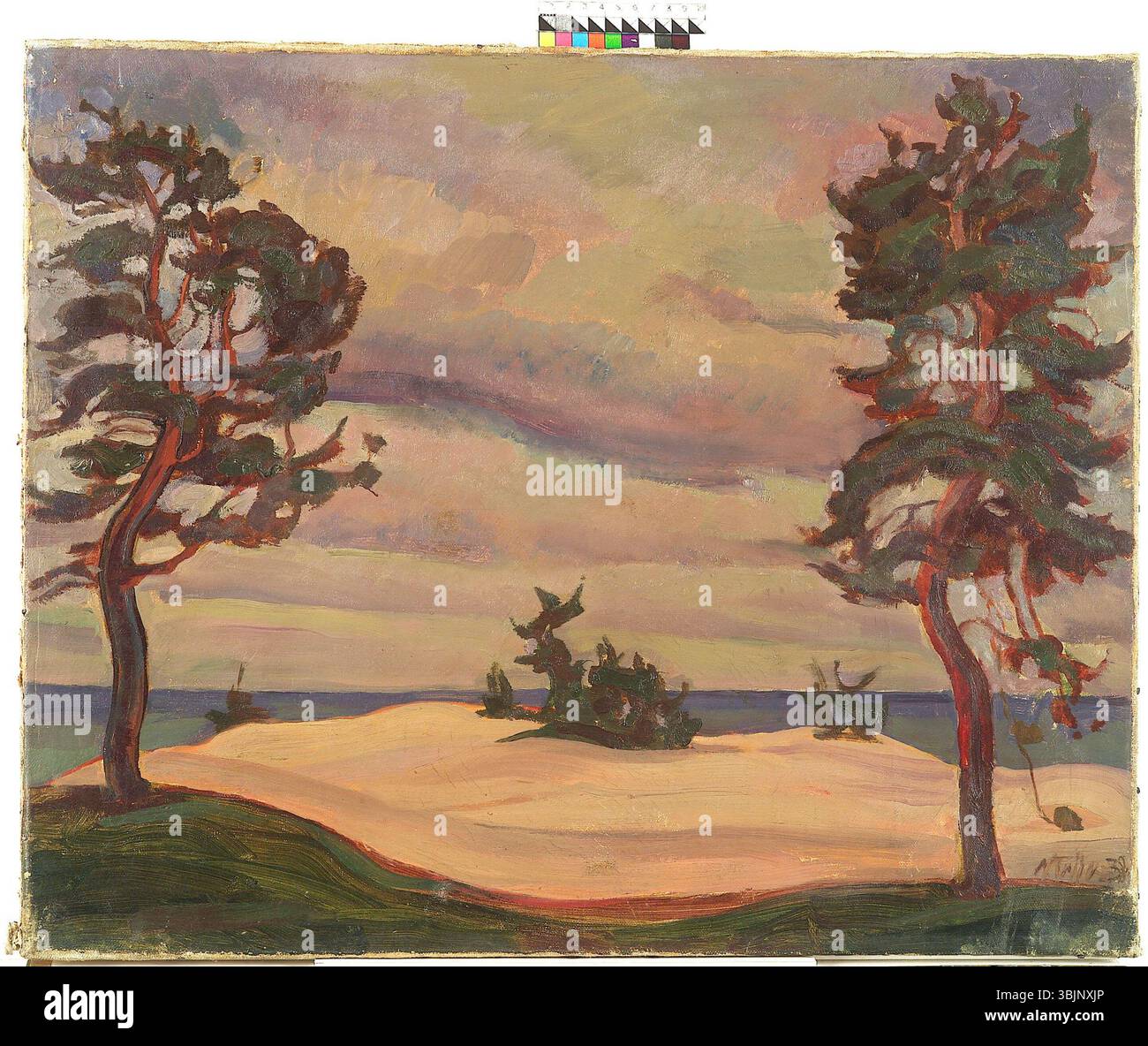 Nikolai Triik’s 1938 oil painting 'Saaremaa maastik' (Saaremaa ...