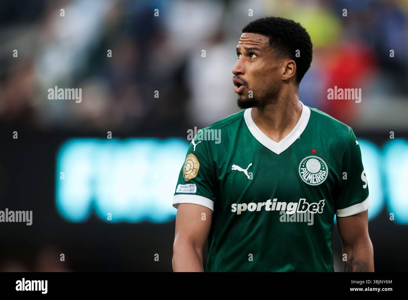 New Jersey, USA. 15th June, 2025.Murilo of SE Palmeiras looks on during ...