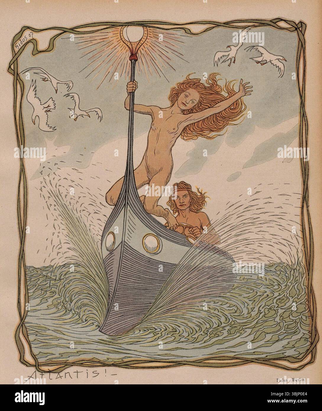 'Atlantis!' (1907) by Fidus is a vibrant piece of art featured in the ...