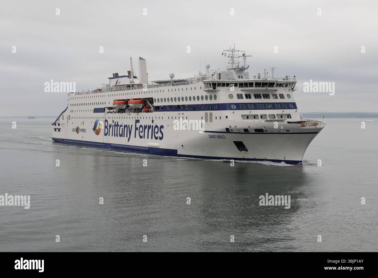 The French flagged Brittany Ferries passenger and cargo ship MV SAINT ...