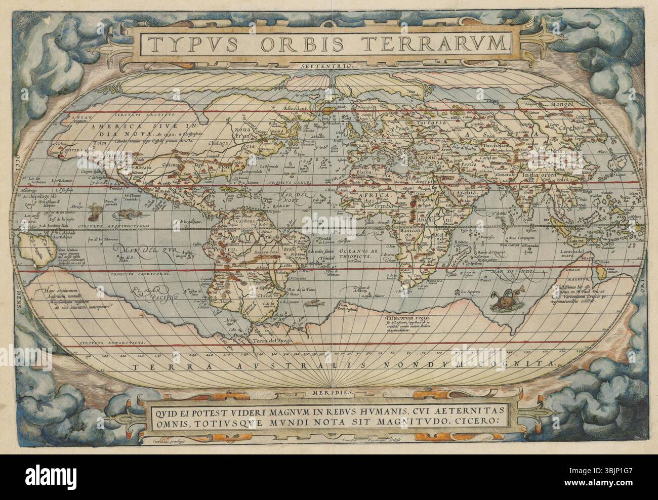 Typus Orbis Terrarum is a world map created by Abraham Ortelius in the ...