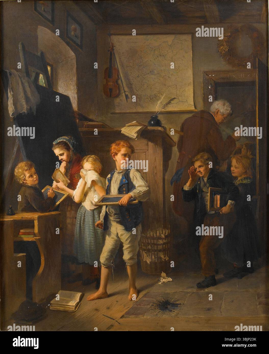 August Heyn’s 'An Unruly Class' (1876) captures the chaotic energy of a ...