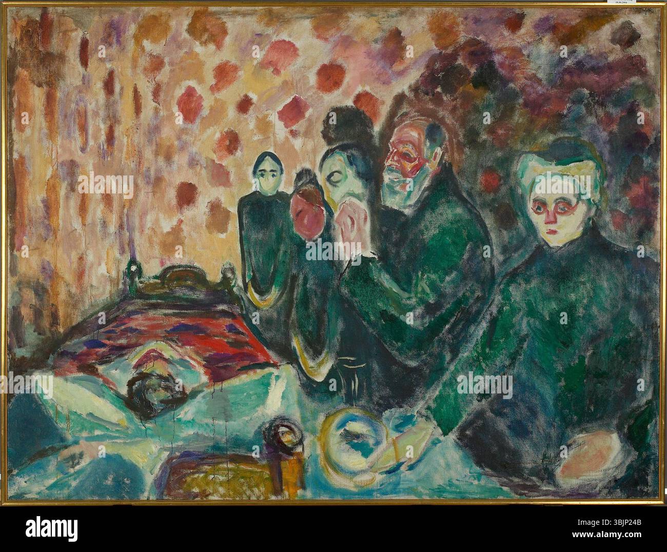 'Death Struggle' (1915) by Edvard Munch is an oil painting that depicts ...