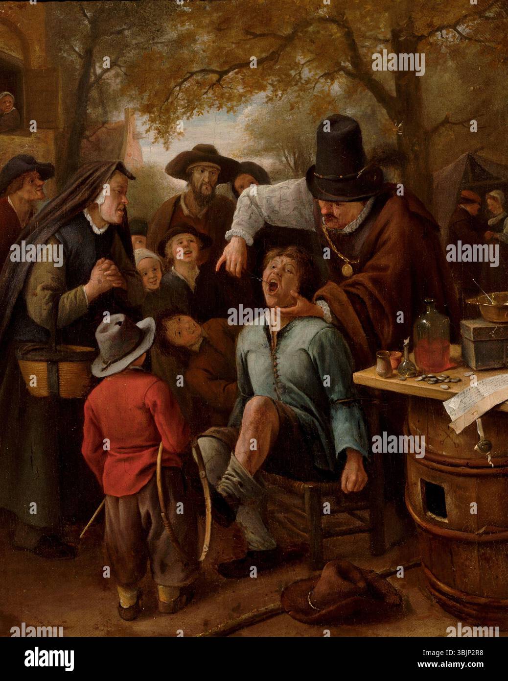 *The Tooth-Puller* (1651) by Jan Steen humorously depicts a scene in ...
