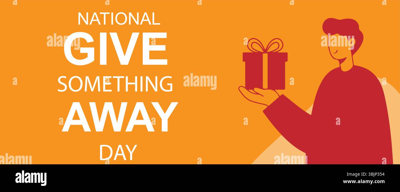 Gift Giving Banner for National Give Something Away Day Stock Vector ...