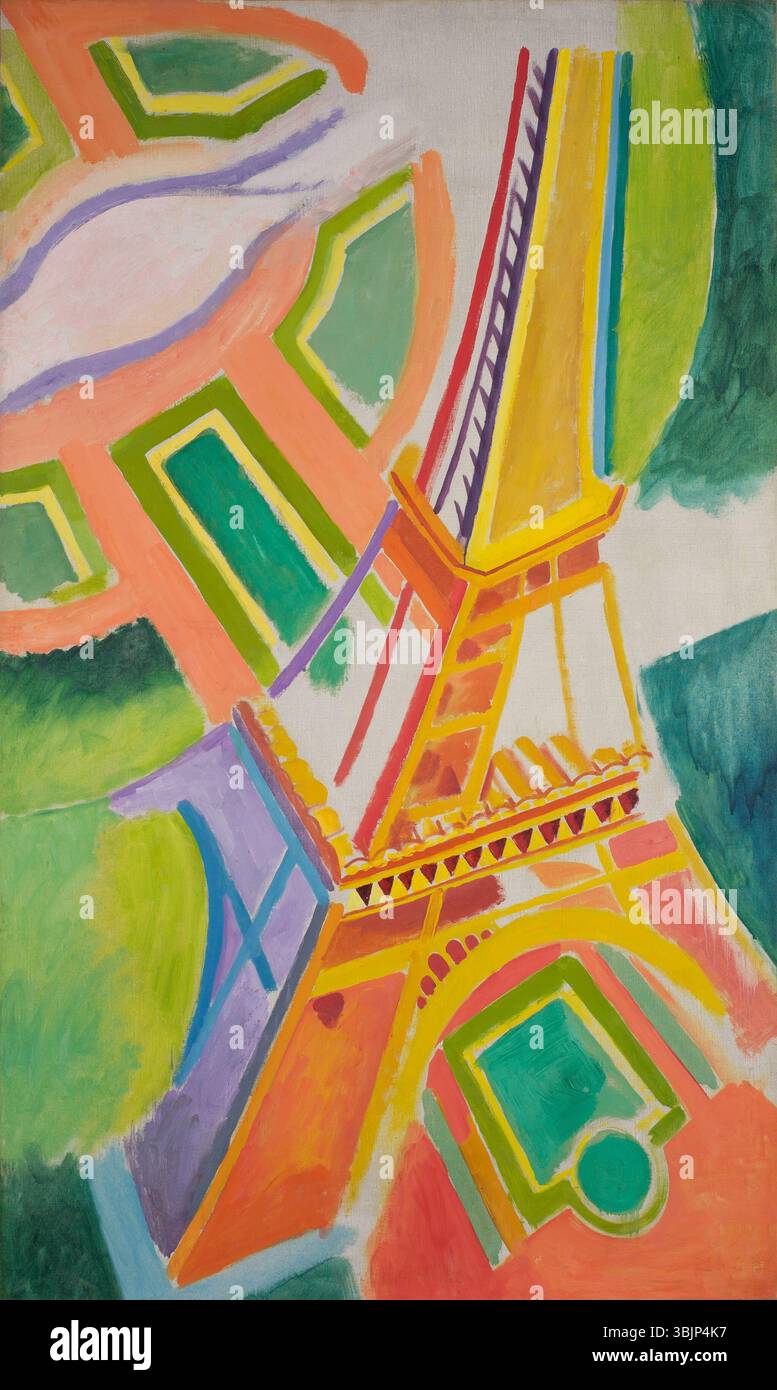 Robert Delaunay's 1920s oil painting of the Eiffel Tower employs ...
