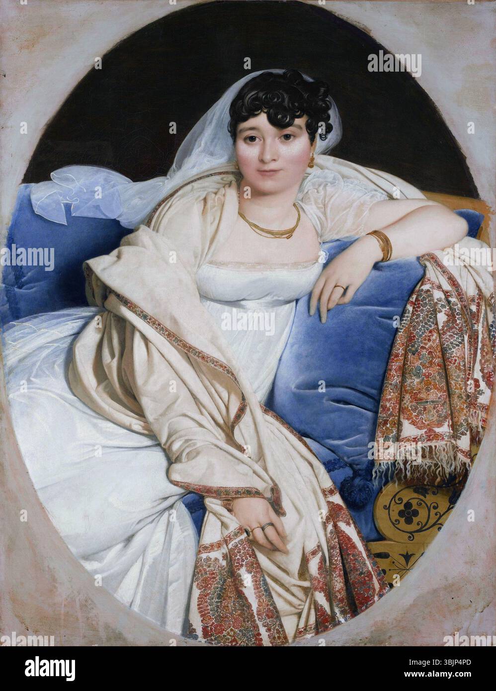 'Madame Rivière' (1805) by Jean-Auguste-Dominique Ingres portrays a ...