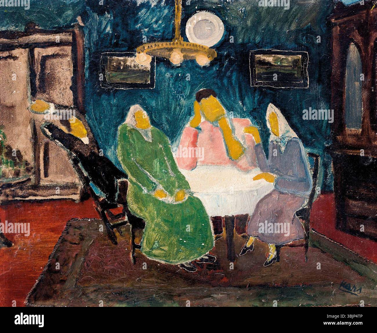 George Kars (1880–1945) painted *Chatters*, an oil on cardboard work ...