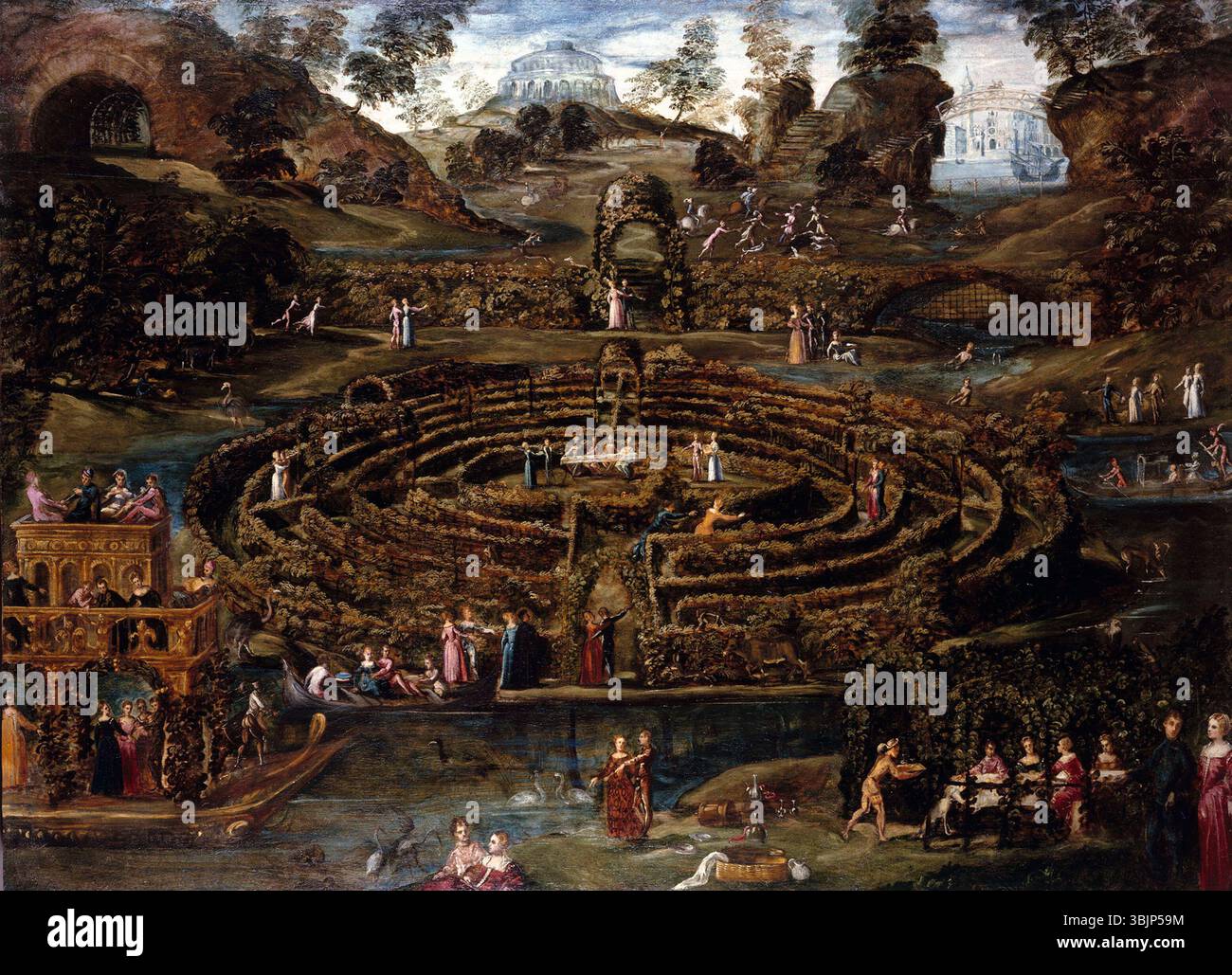Lodewijk Toeput's 'Pleasure Garden with a Maze' from the 1570s ...