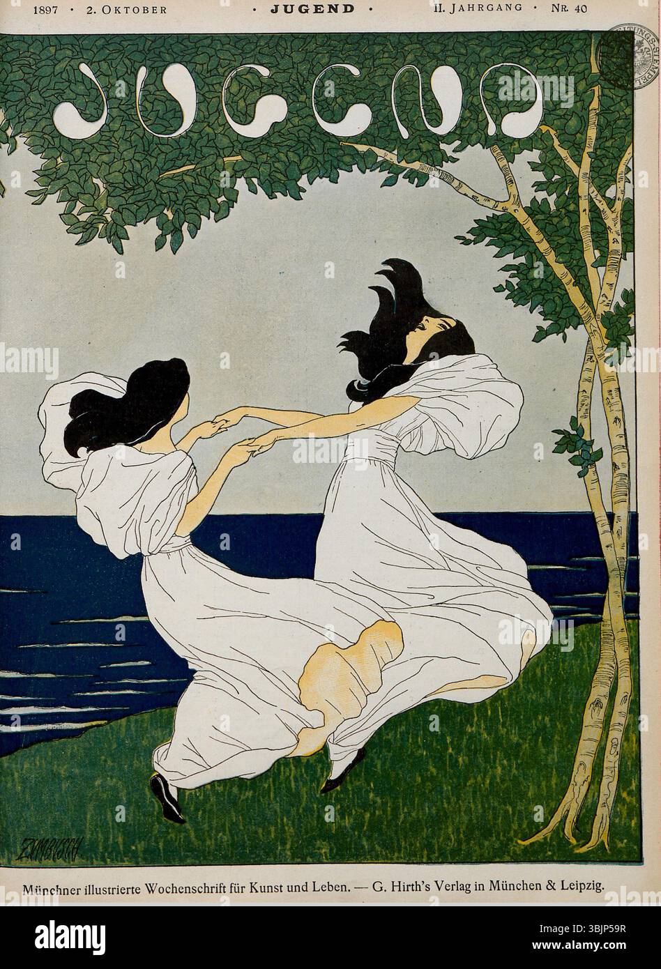 Ludwig von Zumbusch’s illustration for 'Jugend' magazine (1897 ...