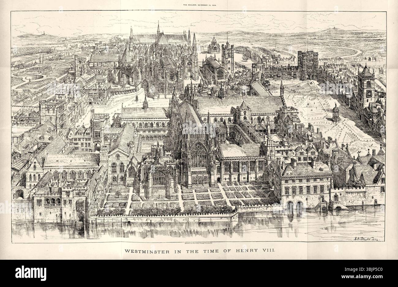 'Westminster in the time of Henry VIII' by Henry William Brewer, 1884 ...