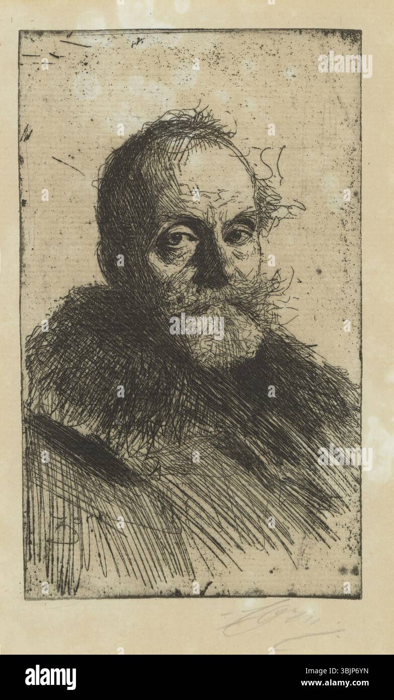 'Christian Aspelin' (1884) by Anders Zorn is an etching of the Swedish ...