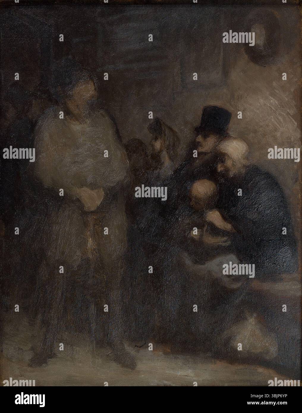 'Une salle d'attente' (The Waiting Room) (1850–1853) by Honoré Daumier ...