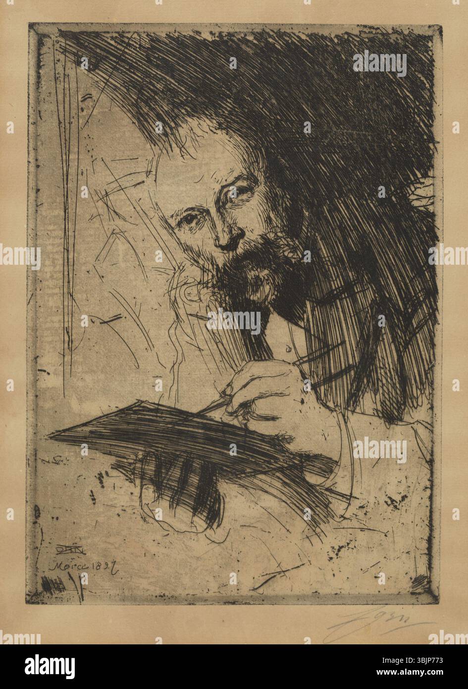 'Carl Larsson' (1897) by Anders Zorn is a portrait of the Swedish ...